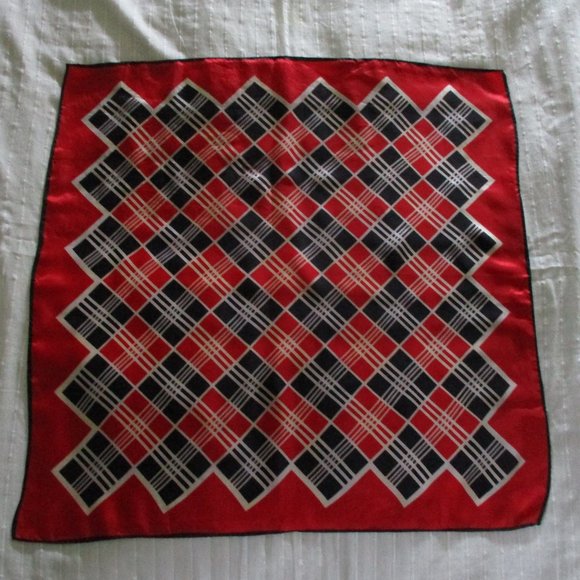 Vintage | Accessories | 96s Black Red Checkerboard Plaid | Poshmark
